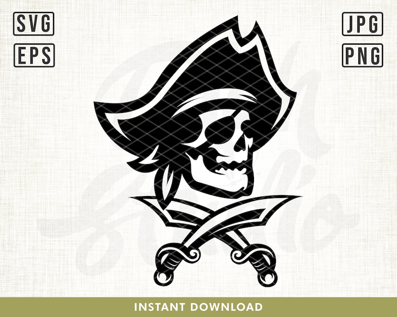 Pirate Skull Svg, Pirate Head Svg, Pirate Hat Svg, Skull Svg, Captain ...