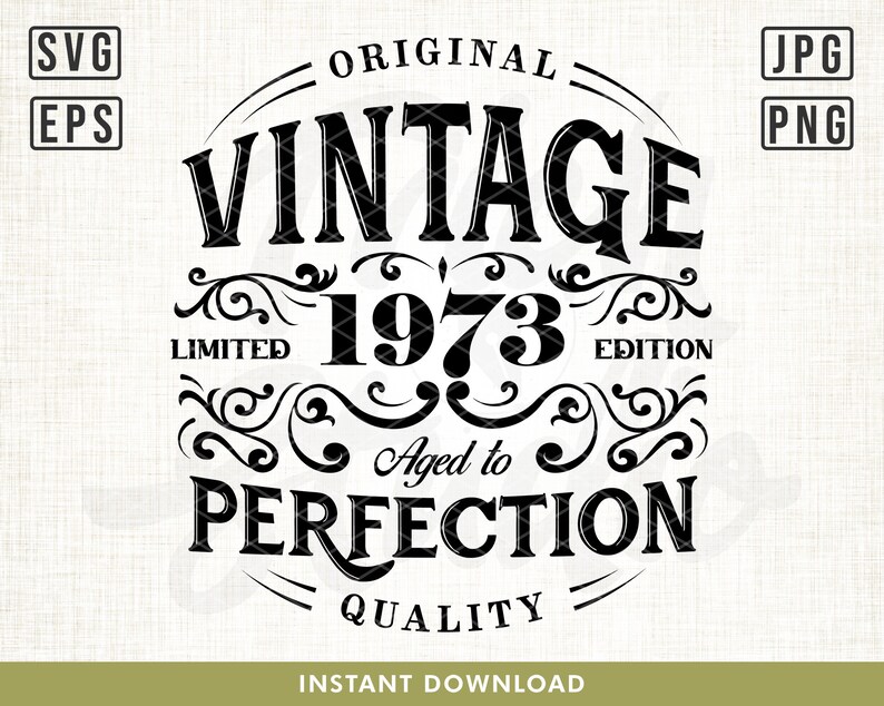 50th Birthday Svg Vintage 1973 Svg 50th Birthday Shirt 1973 - Etsy