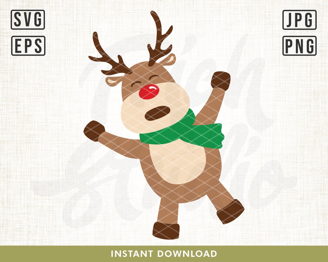 Rena svg, Natal svg, Rosto de rena svg, Rena fofa svg, Férias svg, Rena ...