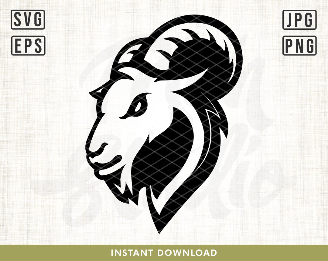 Goat Svg, Ram Svg, Mascot Ram Svg, Ram Sports Svg, Team Svg, Esports ...