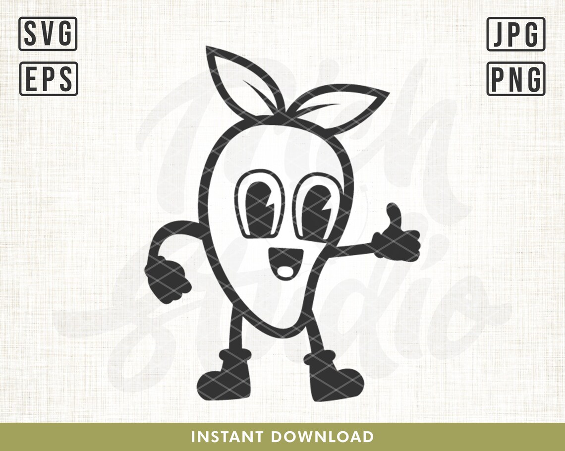 Kawaii Mango svg, Mango Maskottchen svg, Mango svg, Obst svg, Mango ...