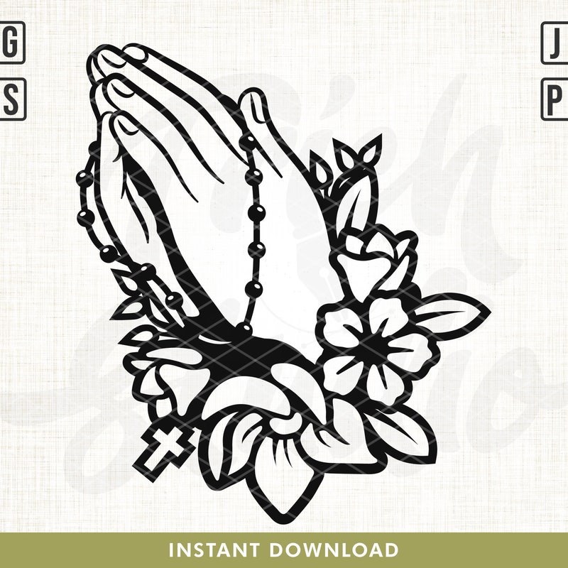 Praying Hands Svg - Etsy