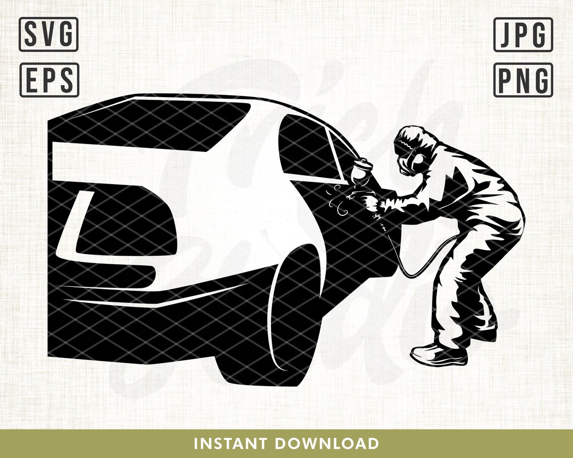 Pintura de coches Svg, Coche svg, Automoción Svg, Pintor de automoción ...