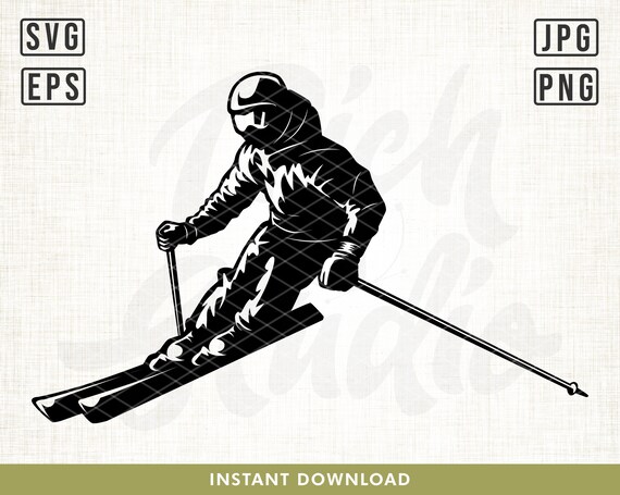 Downhill Skiing Svg Skier Svg Snow Svg Skier Svg Files for - Etsy