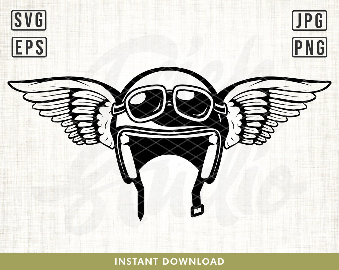 Helmet Svg, Wing Helmet Svg, Pilot Helmet Svg, Goggle Svg, Motor Helmet ...