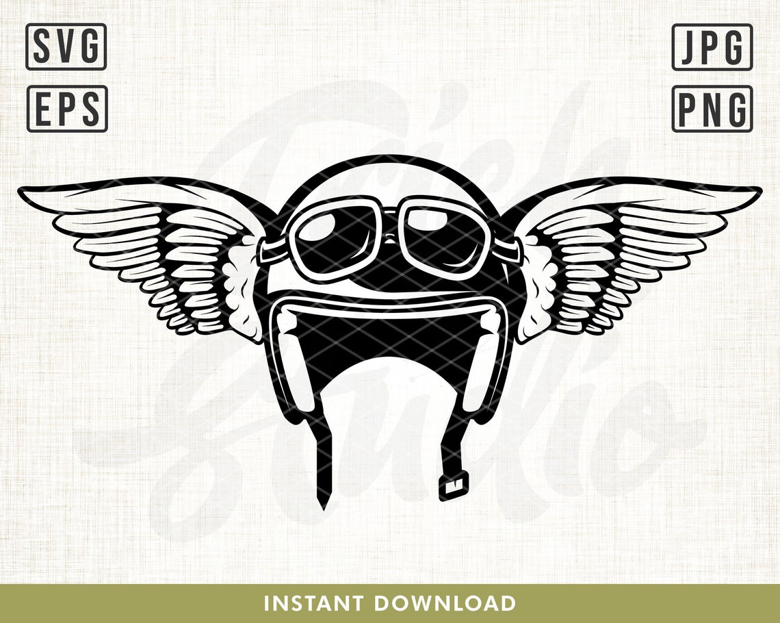 Helmet Svg, Wing Helmet Svg, Pilot Helmet Svg, Goggle Svg, Motor Helmet ...