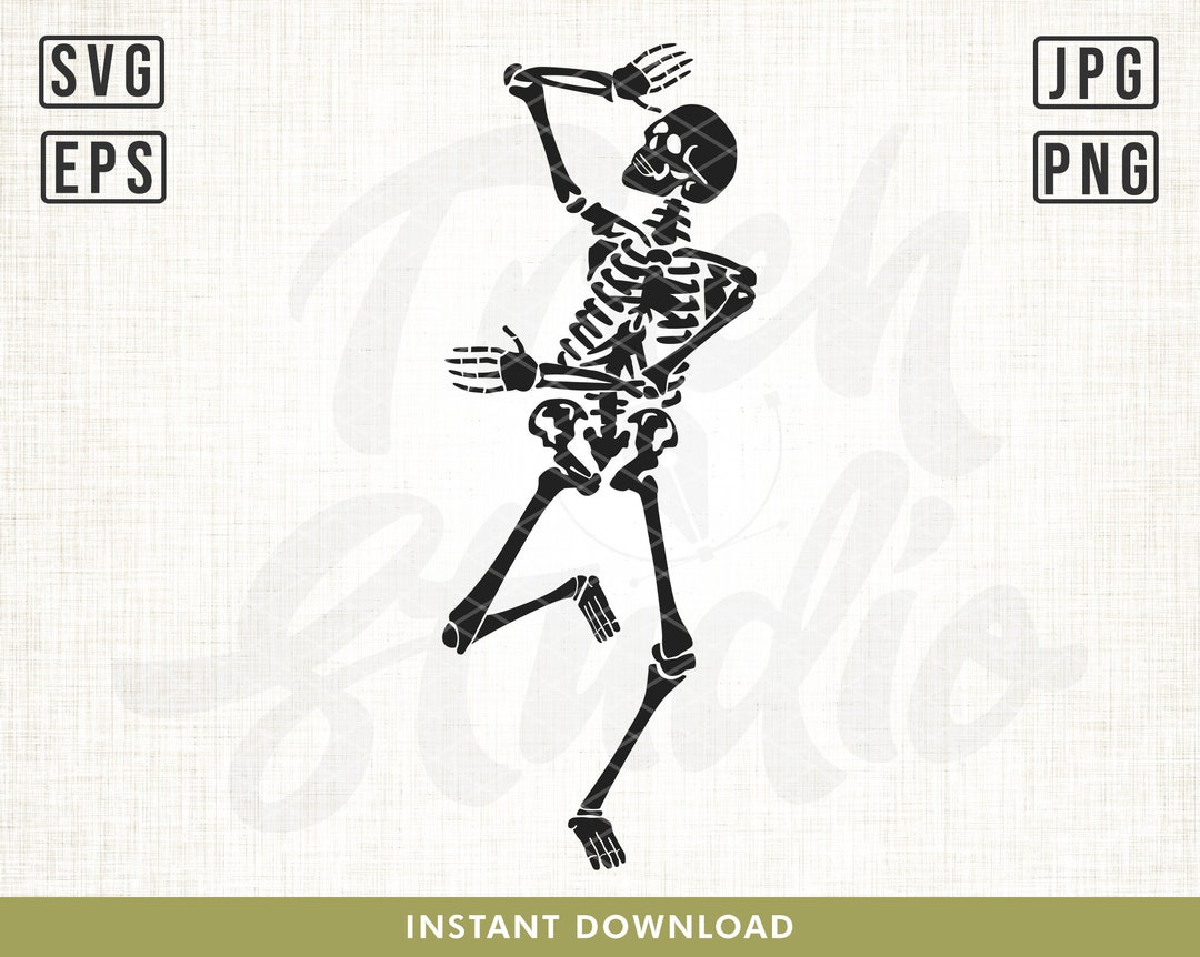 Dancing Skeleton Svg, Cute Skeleton Svg, Skeleton Svg, Skull Svg ...