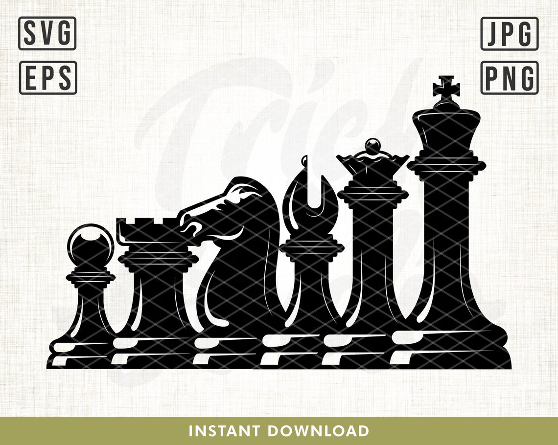 Chess Pieces Svg Chess Svg Chess Game Svg Chess Clipart - Etsy