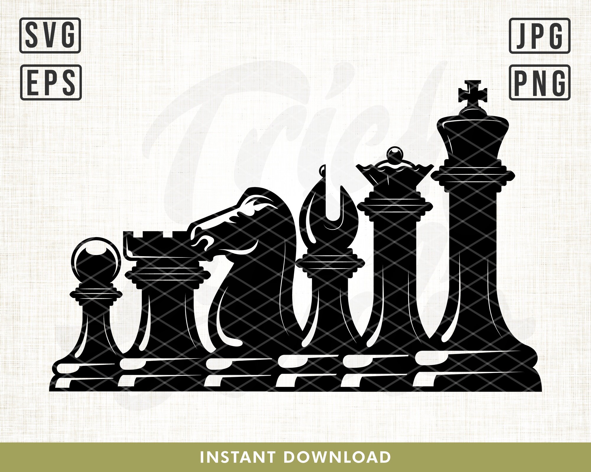 Chess Pieces Svg Chess Svg, Chess Game Svg, Chess Clipart, Board Game ...