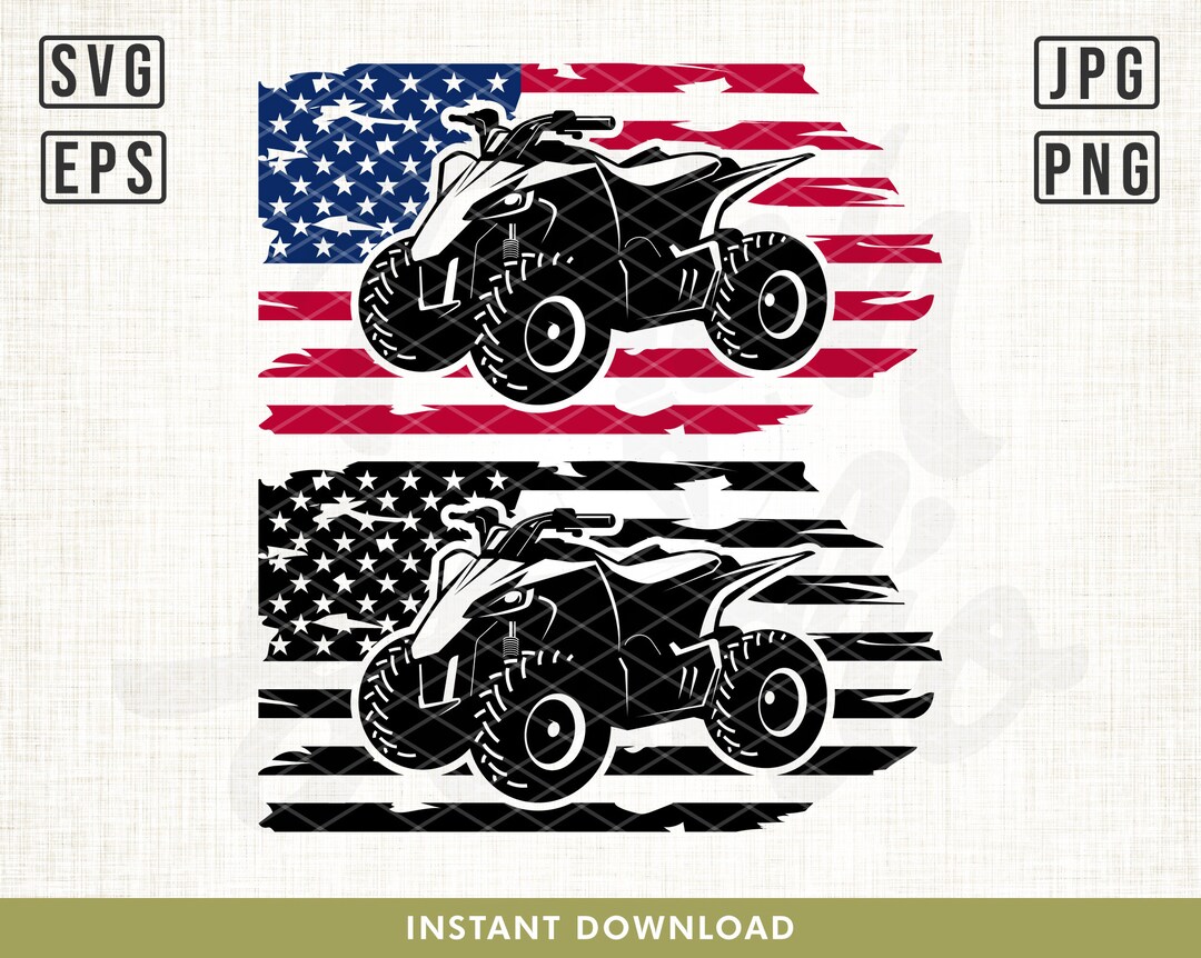 US Atv Svg, Atv Offroad Svg, Dirty 4 Wheels Svg, RZR Atv Svg, Atv Decal ...