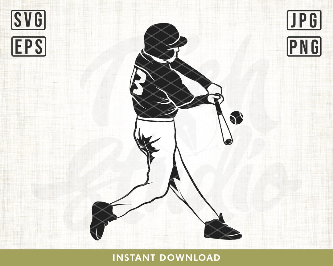 Baseball Player SVG, Baseball Clipart, Baseball Files for Cricut ...