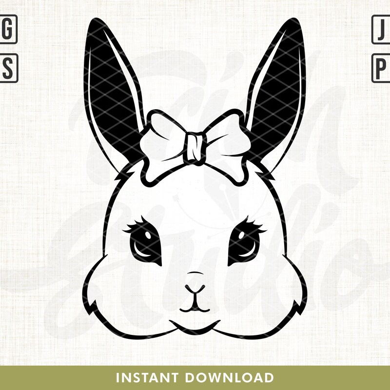 Cute Bunny Svg - Etsy