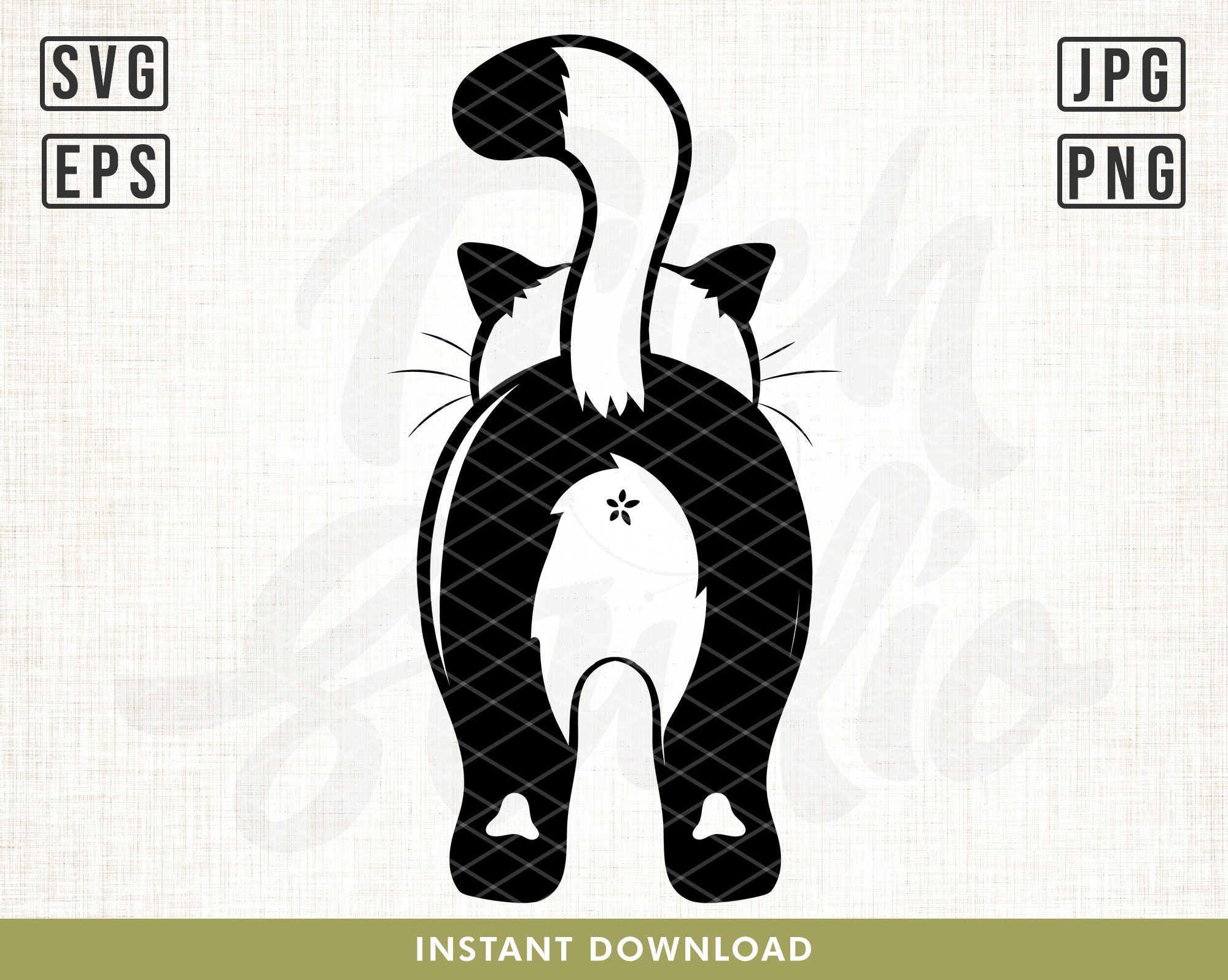 Cat Butt Svg File, Cute Kitty Svg, Cat Svg, Cute Cat Butt Svg, Funny ...