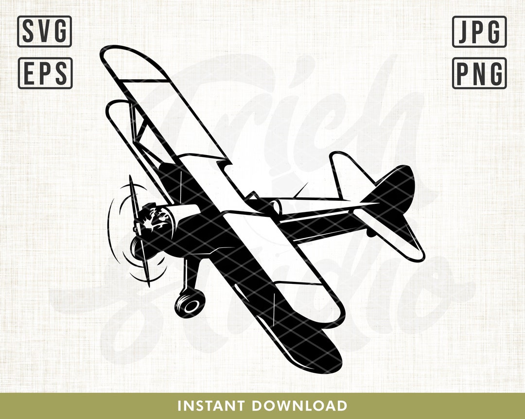 Propeller Plane Svg, Biplane Svg, Airplane Svg, Aeroplane Svg, Aircarft ...