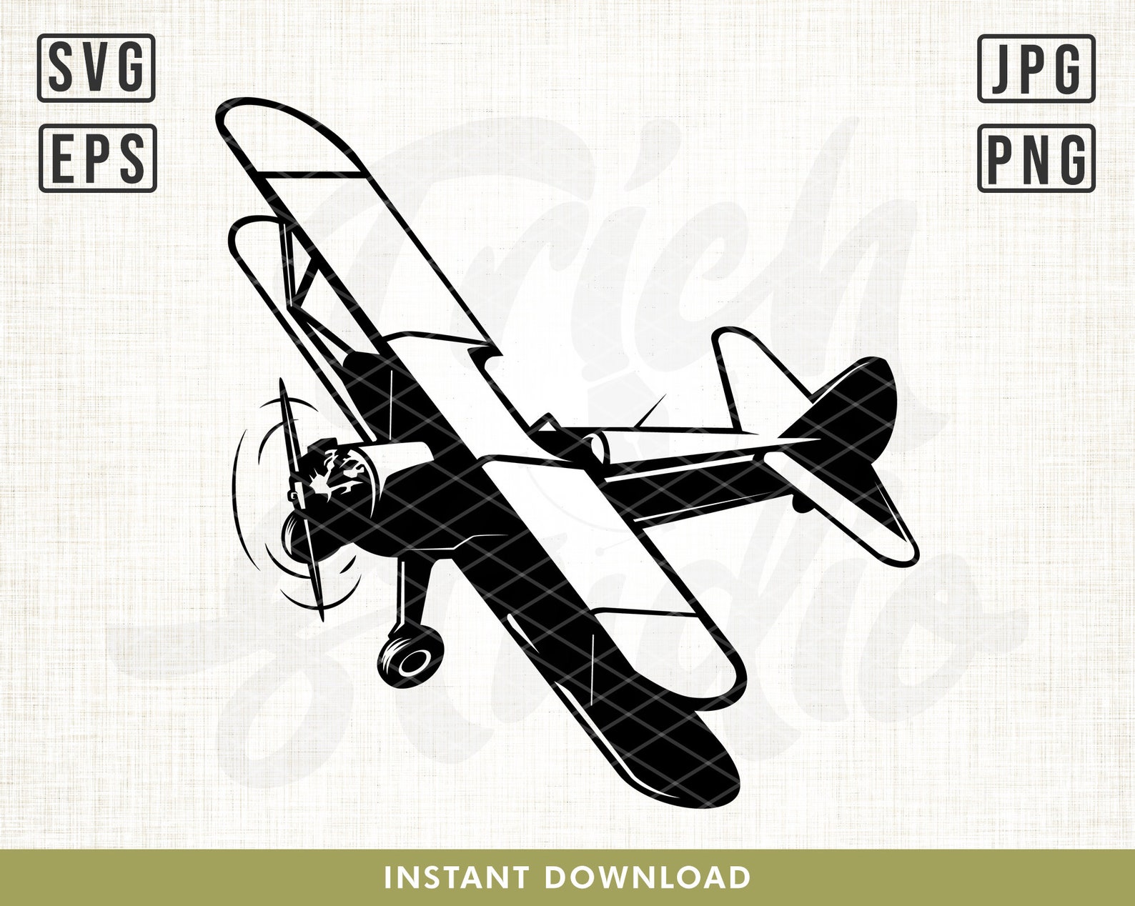Propeller Plane Svg Biplane Svg Airplane Svg Aeroplane Svg - Etsy