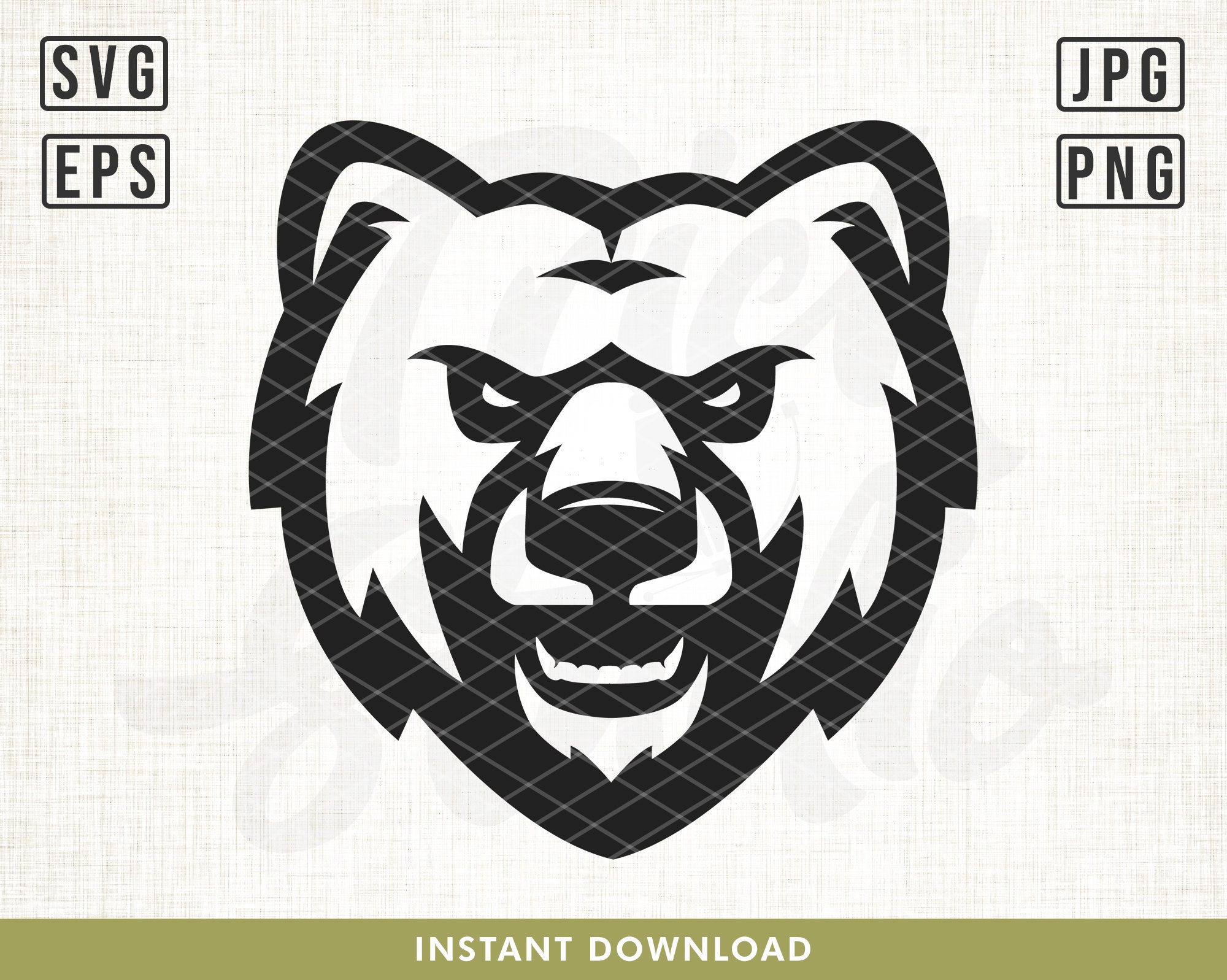 Mascot Bear Svg, Bear Sports Team Svg, Team Shirt Svg, Bear Vector ...