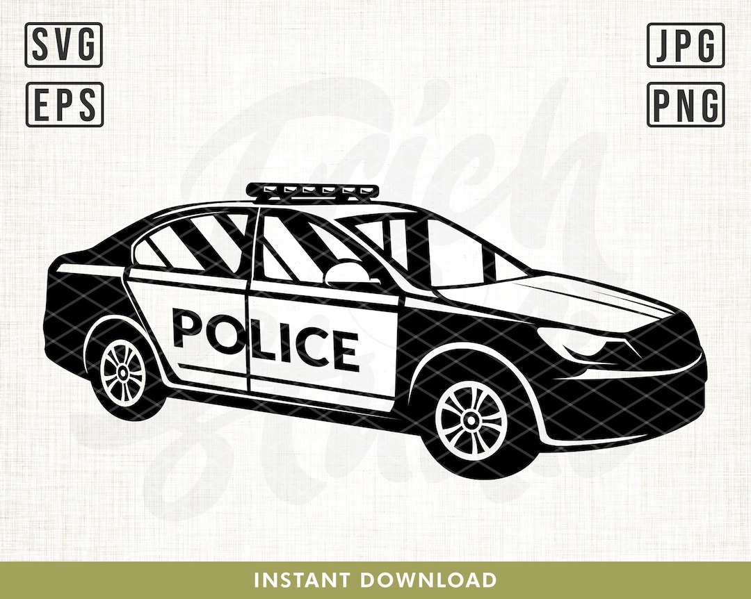 Police Car Svg File, American Cop Svg, USA Emergency Patrol Vehicle 911 ...