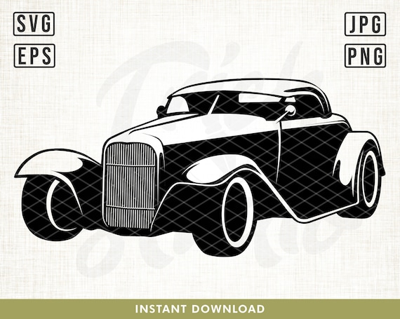 Hot Rod SVG File Vintage Car SVG Classic Car Svg Retro Car | Etsy