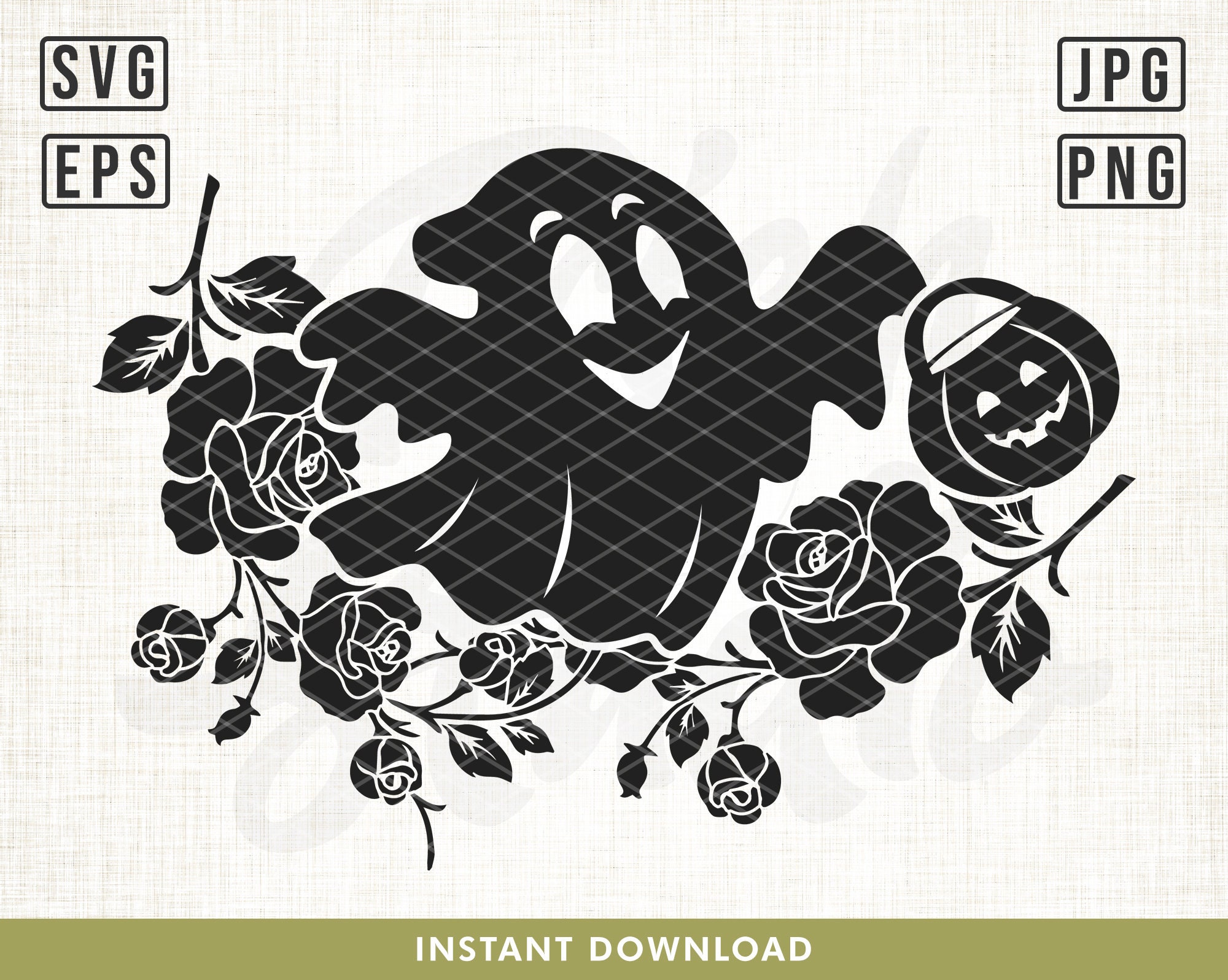 Ghost SVG Floral Ghost Svg Ghosts Svg Carry Ghost Svg - Etsy