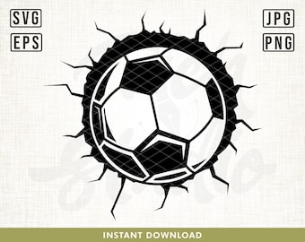 Soccer Ball Crack Svg - Etsy