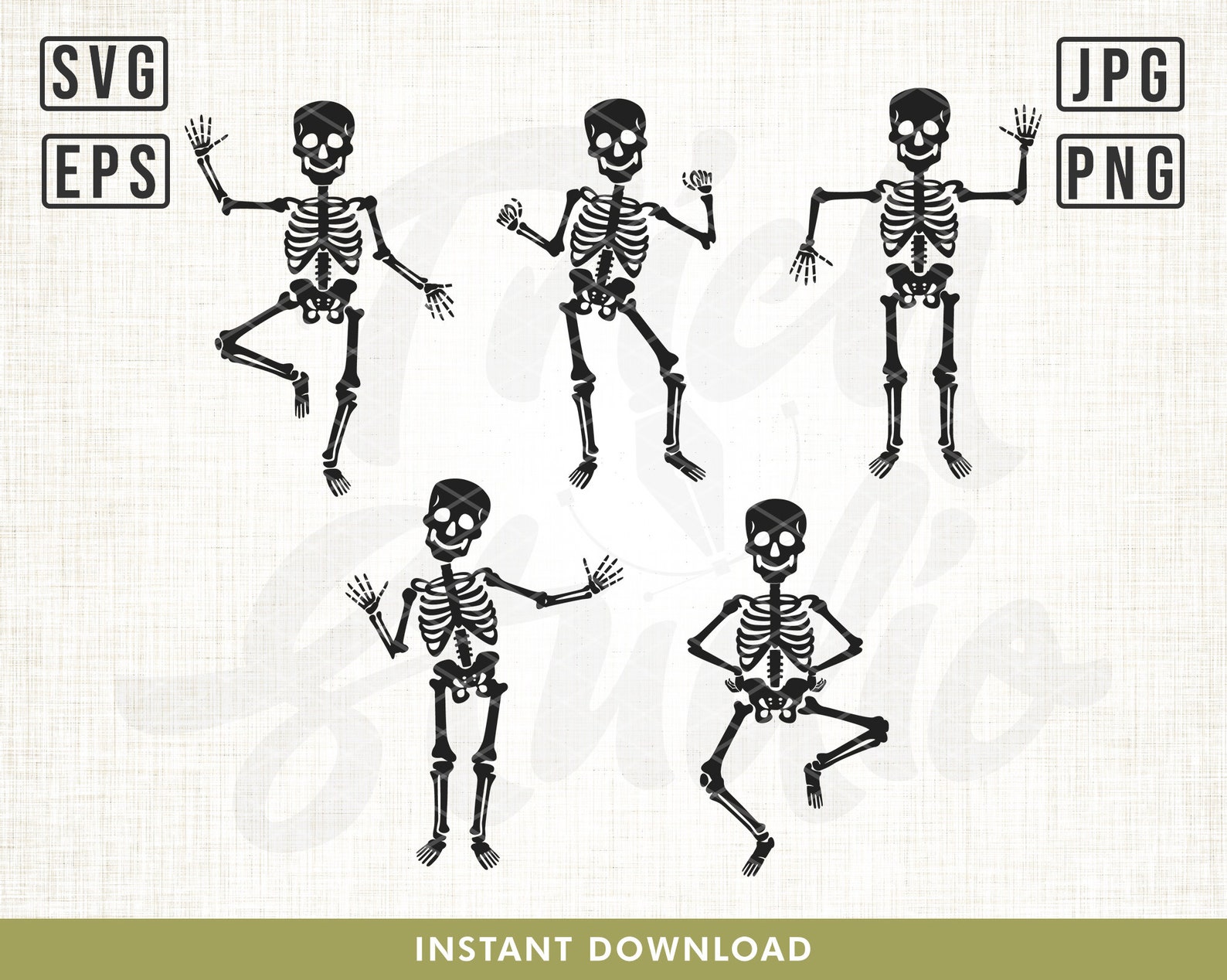 Cute Skeletons Svg Dancing Skeletons Svg Skeletons Svg | Etsy