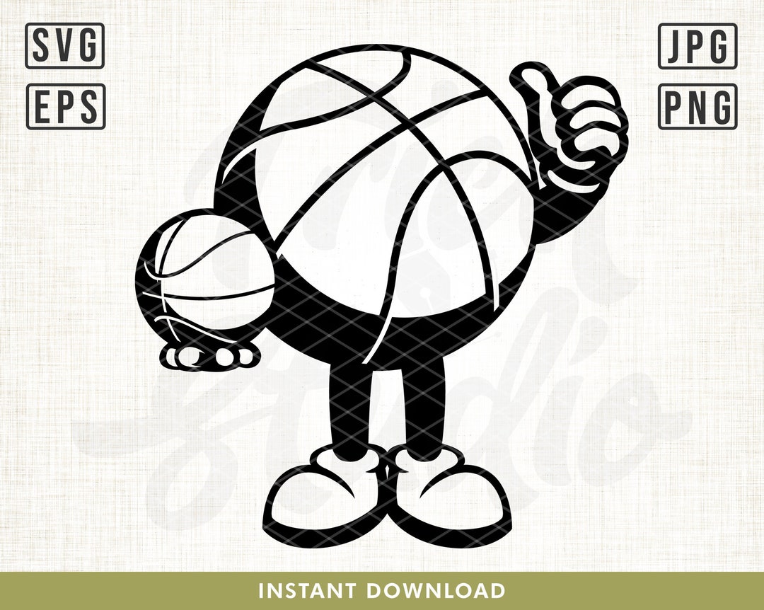 Basketball Mascot Svg, Basketball Svg, Basketball Clipart, Basketball ...