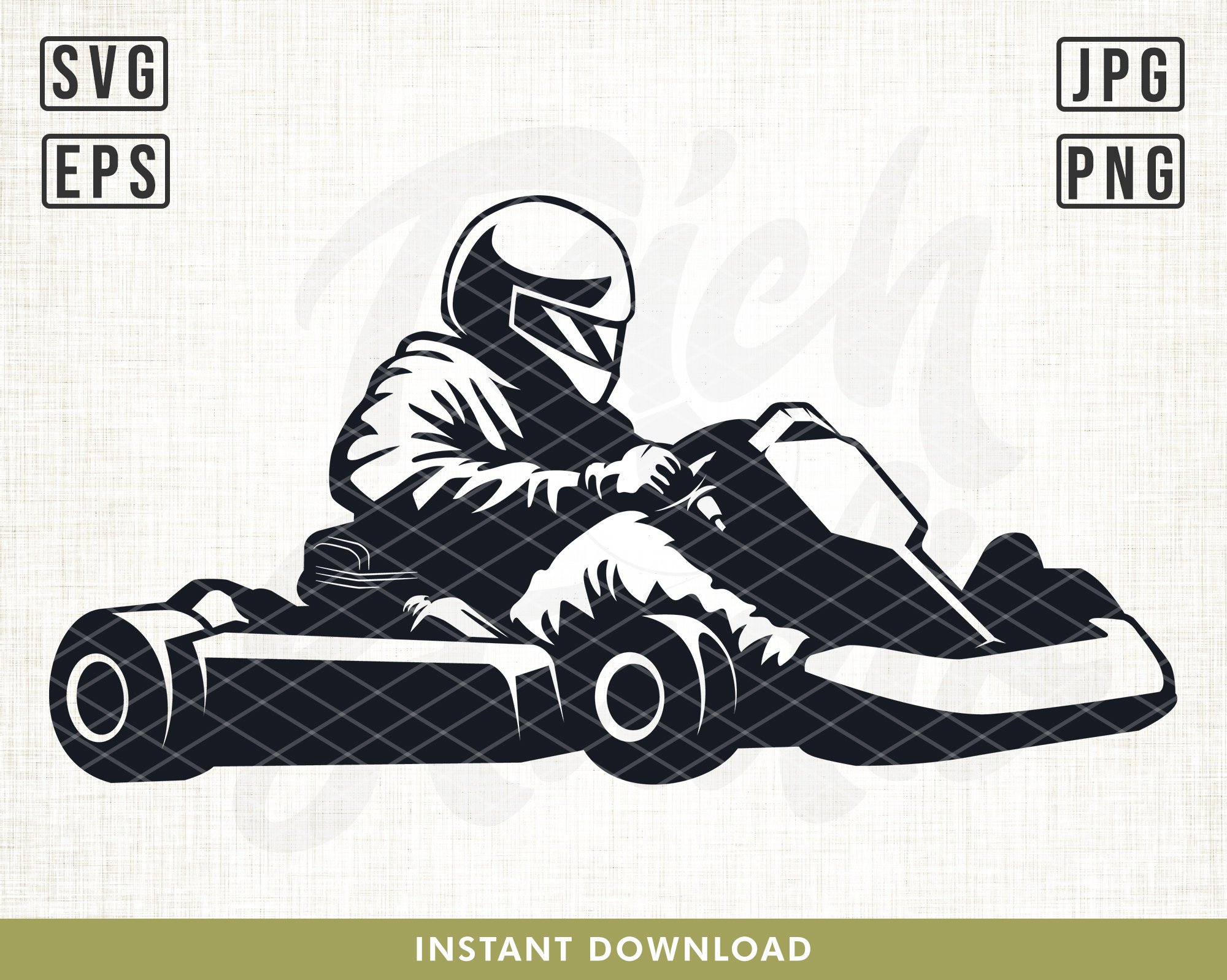 Go Kart Riding Svg File Go Kart Racing Svg Go Kart Clipart | Etsy