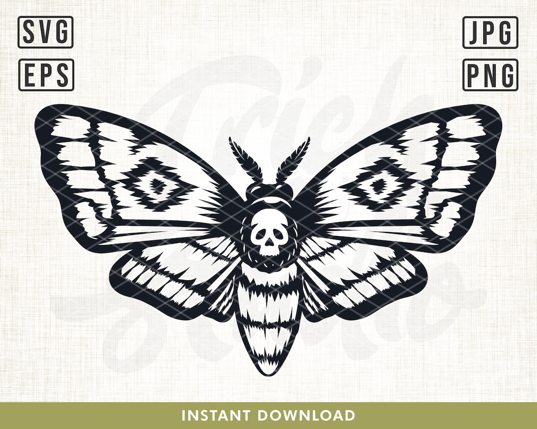 Death Moth Svg, Insect Svg, Moth Svg, Butterfly Svg, Boho Svg ...