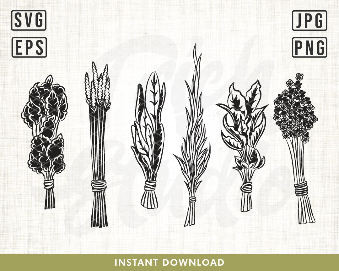 Herbs SVG, Herbs Svg File, Garden Svg, Organic Svg, Spices Svg, Mom's ...
