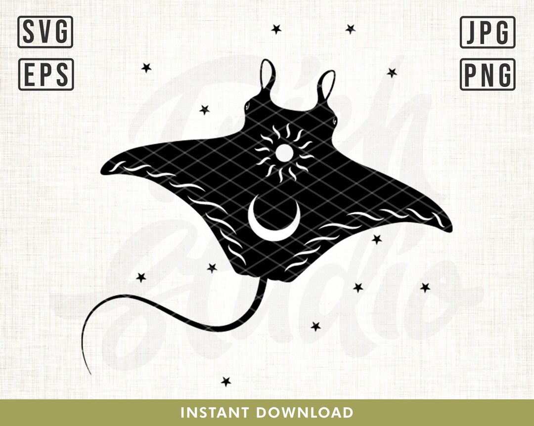 Manta Ray Svg, Stingray Svg, Celestial Manta Ray Svg, Ocean Svg, Sea ...