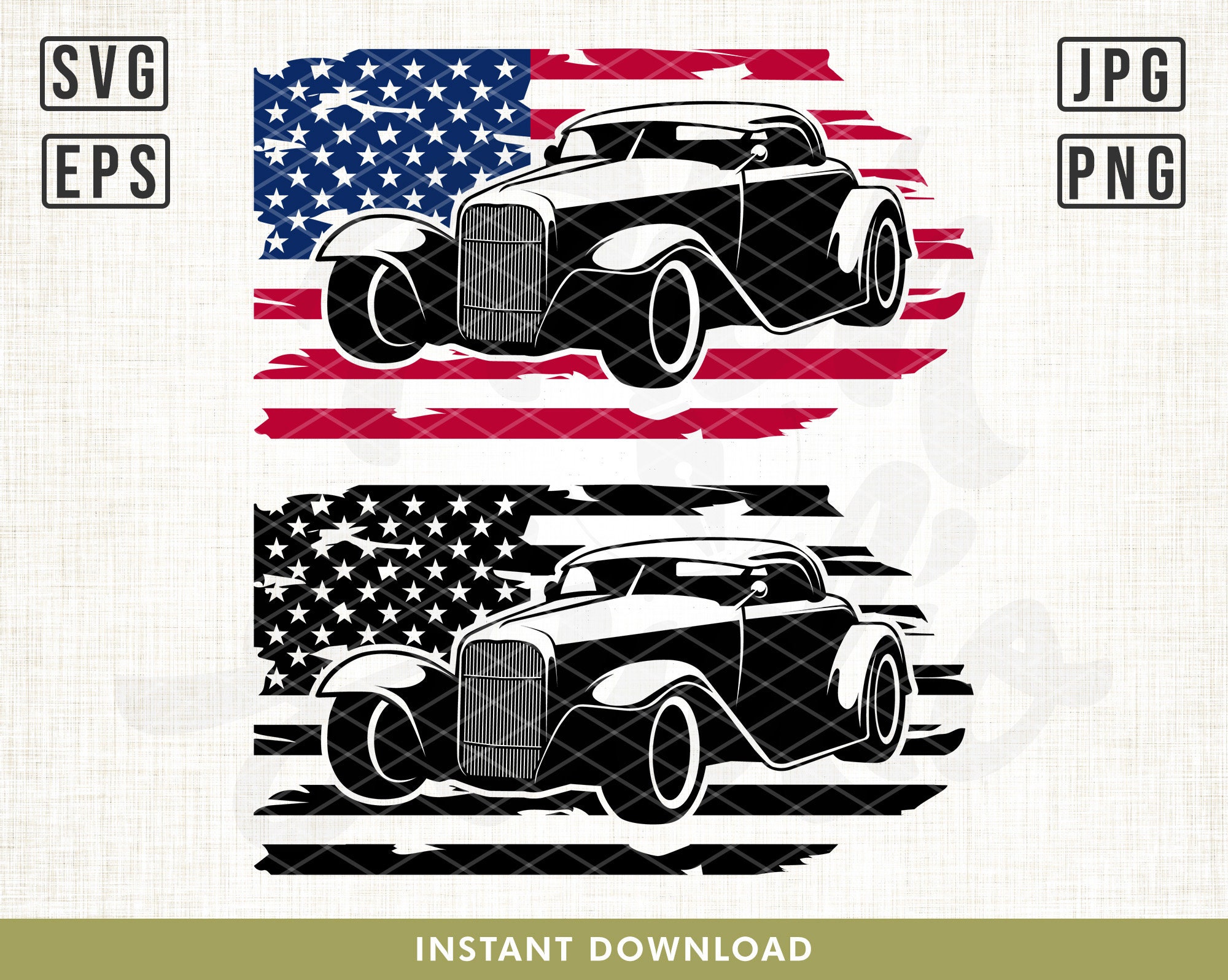 US Hot Rod SVG File Vintage Car SVG Classic Car Svg Retro - Etsy Canada