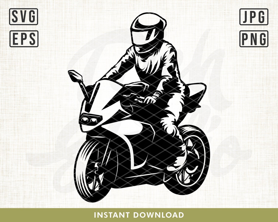 Big Bike Rider Svg Super Bike Svg Motorbike Svg Racing Bike - Etsy