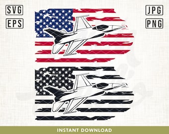 US Fighter Jet Svg File Airplane Pilot Svg Combat Plane Svg United ...