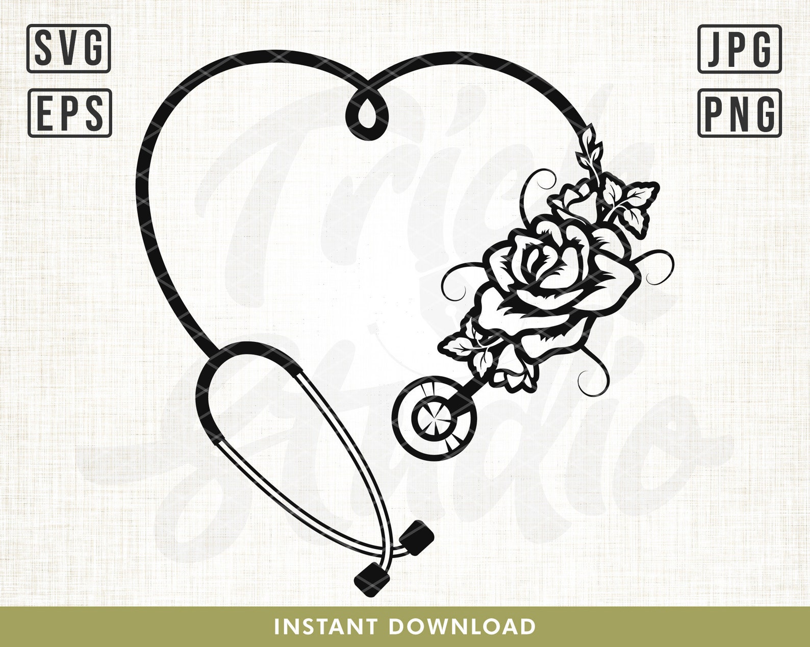 Heart Stethoscope Svg File, Stethoscope Svg, Nursing Clipart ...
