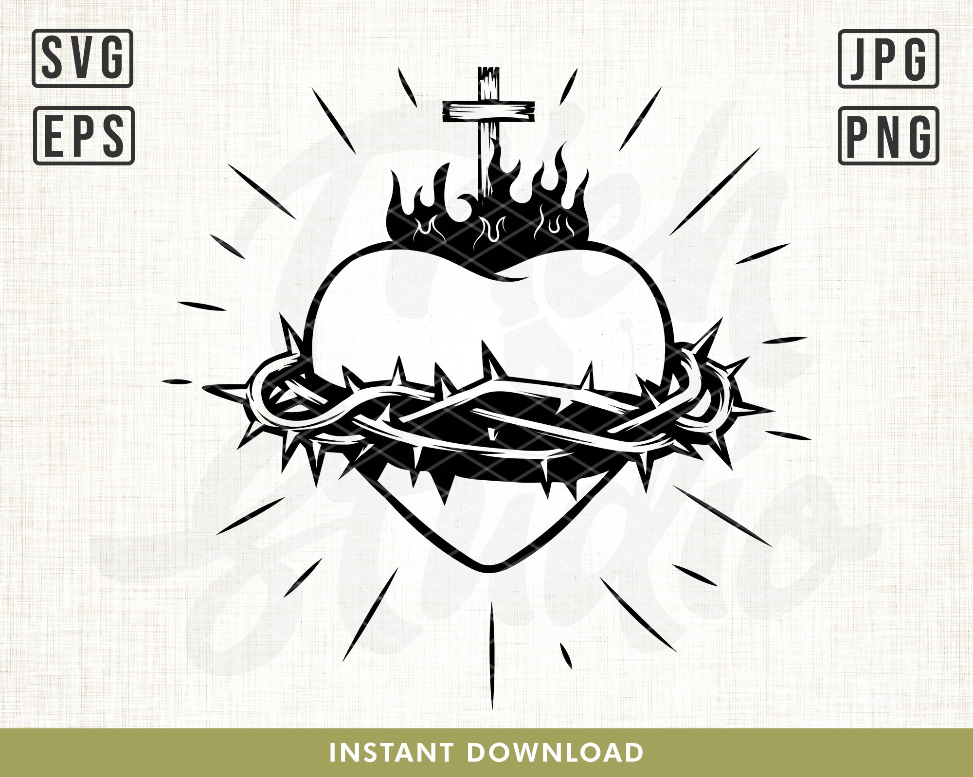 Sacred Heart Svg Jesucristo Svg Biblia de Oración de Fe - Etsy México