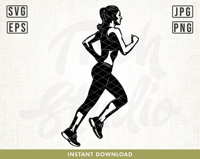 Woman Silhouette Track and Field Svg, Track & Field Svg, Running Svgs ...