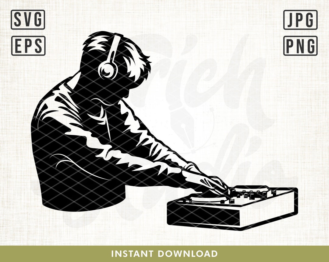 DJ Svg, Music Svg, Music Beat Svg, Turntable Svg, Record Player Svg ...