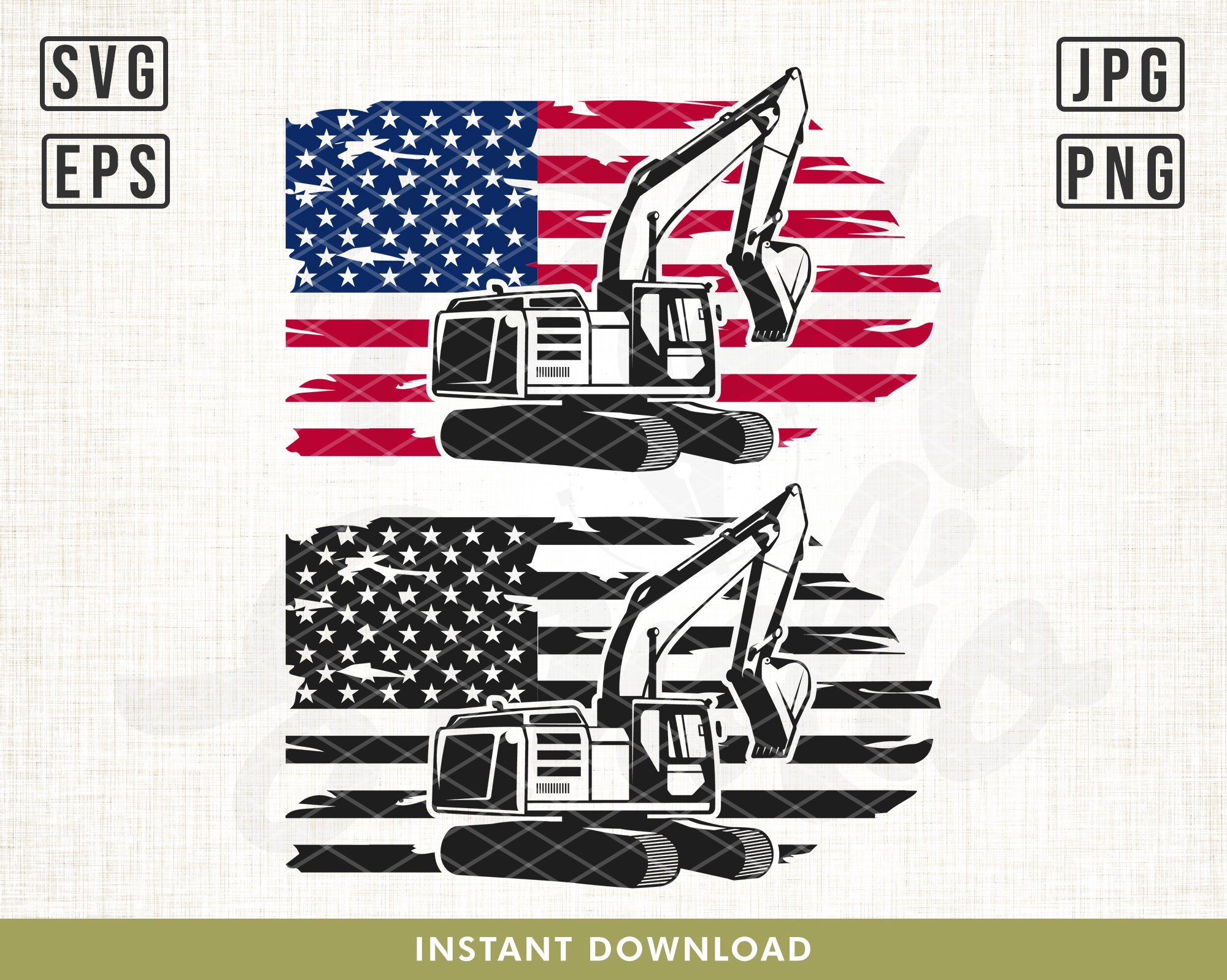 US Bagger Svg Fils Bagger Clipart Heavy Equipment Svg - Etsy Schweiz