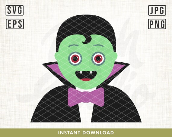 Vampire Svg Cute Vampire Svg Kids Halloween Svg Dracula | Etsy