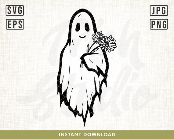 Daisy Ghost Svg Spooky Ghost Svg Halloween Svg Cute Ghost - Etsy Finland