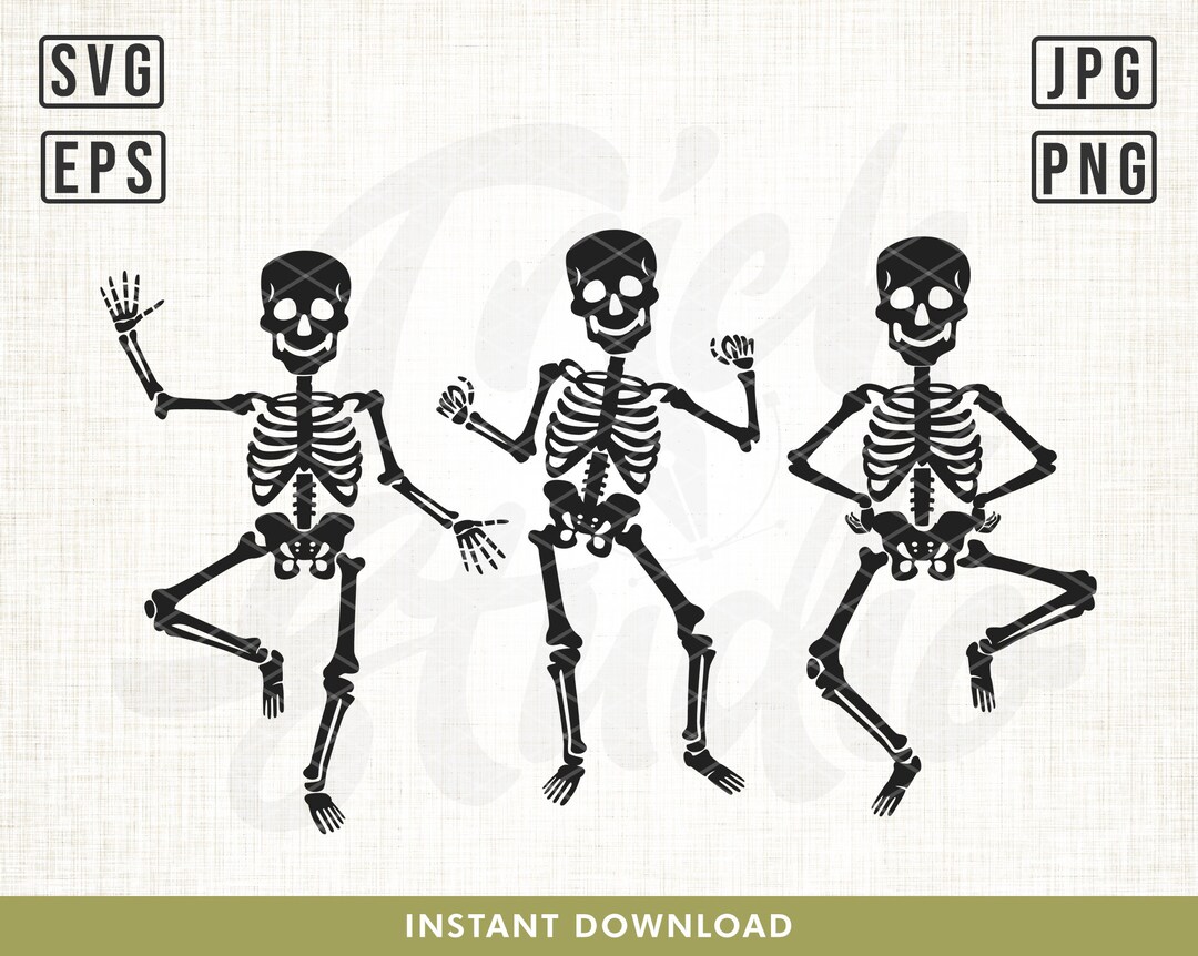 Dancing Skeletons Svg, Cute Skeletons Svg, Skeletons Svg, Skull Svg ...