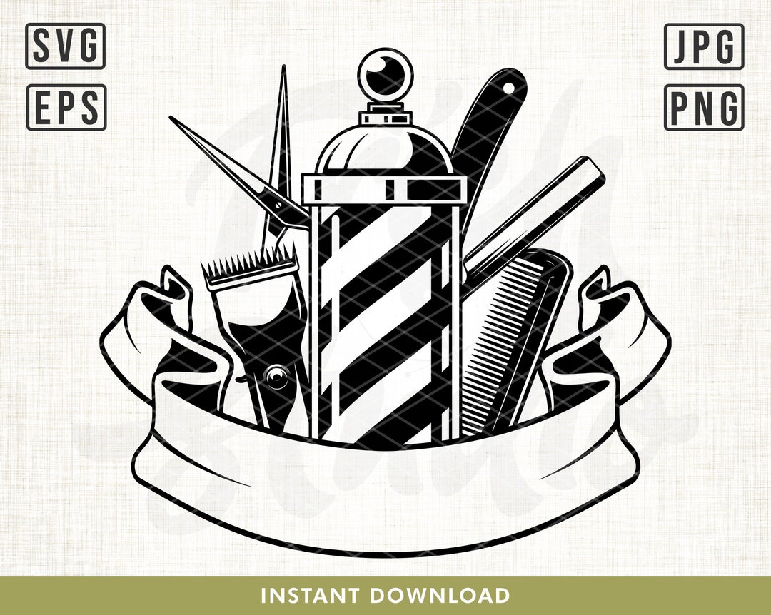 Barbershop Tools Svg, Barber Svg, Barber Gear Svg, Hair Stylist Svg ...