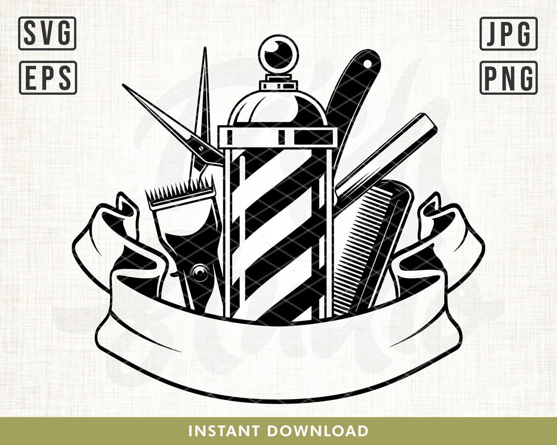 Barbershop Tools Svg Barber Svg Barber Gear Svg Hair - Etsy