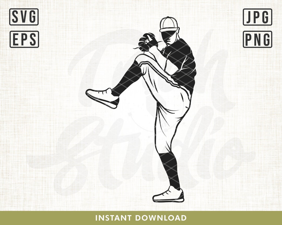 Baseball Player SVG, Baseball Clipart, Baseball Files for Cricut ...