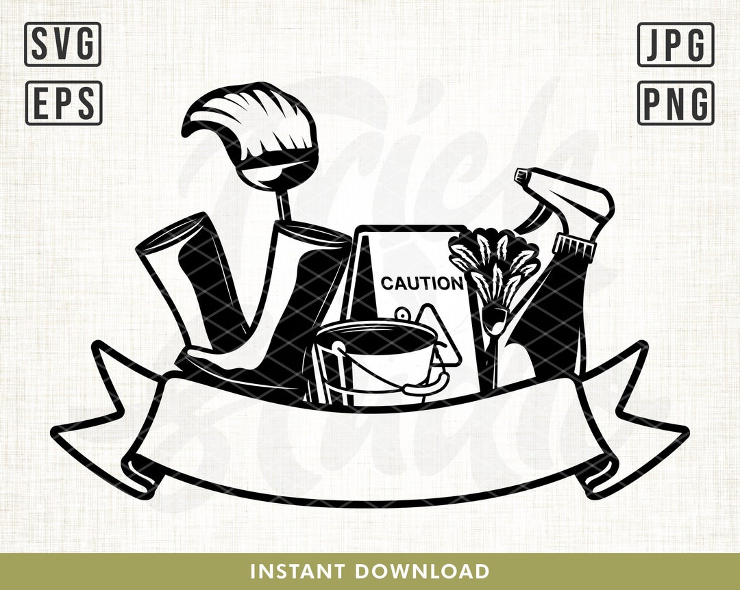 Cleaning Tools Svg, House Cleaning Svg, Cleaning Service Svg, Cleaning ...