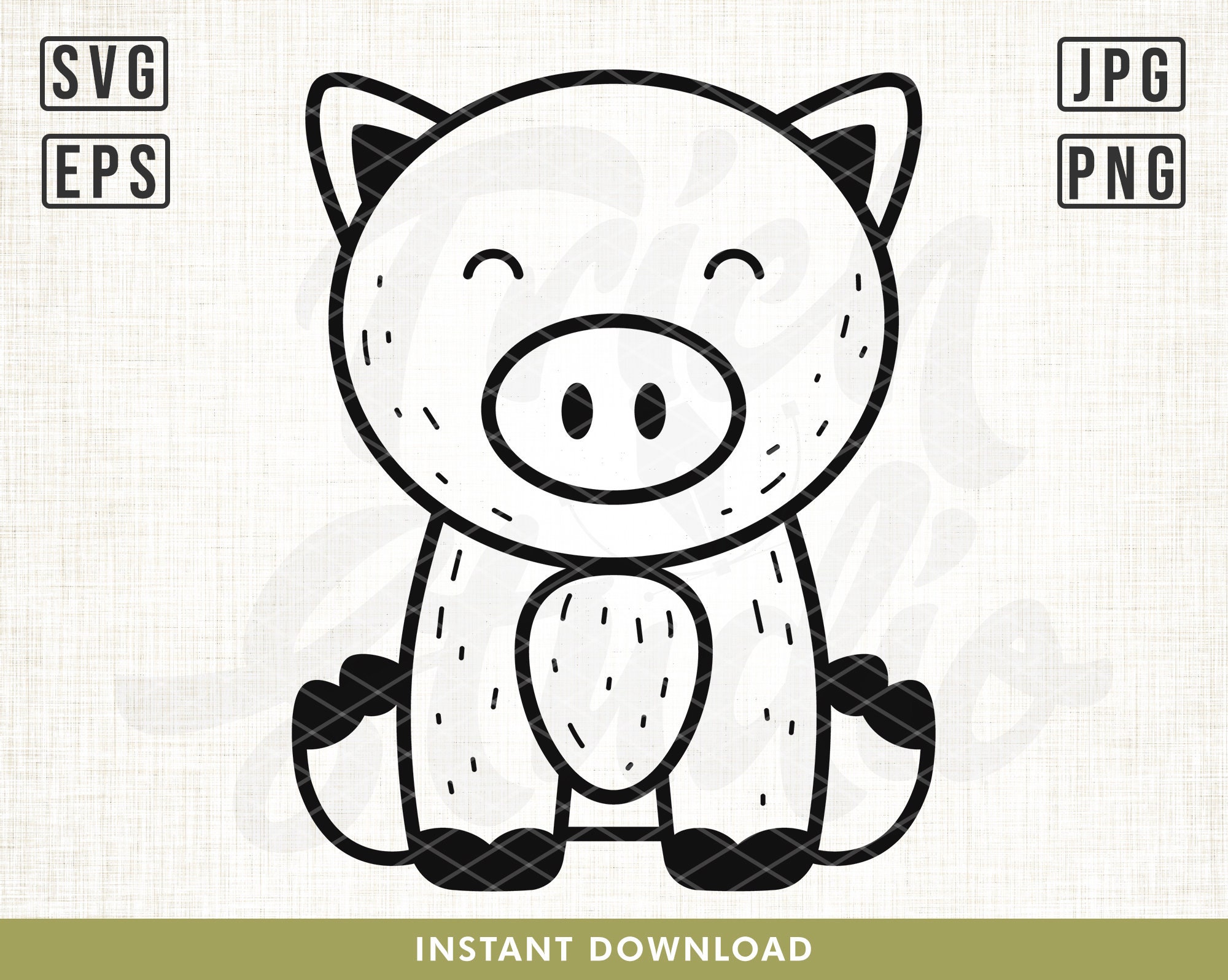 Baby Pig Svg Files Baby Pig Cut File Cute Pig Svg Pig Svg | Etsy