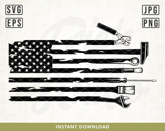 USA Flag Tools Svg Builder Tools Svg Bilder Svg Distressed - Etsy Australia