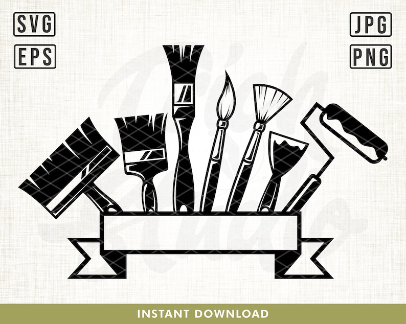 Paint Brush Svg Painting Tools Svg Painter Tools Svg Paint - Etsy