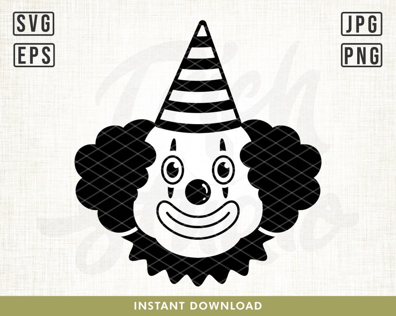 Clown Svg File, Circus Svg, Happy Clown, Birthday Clown Svg, Birthday ...