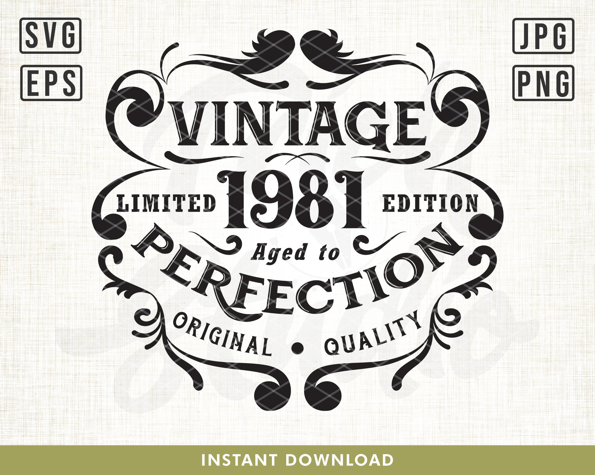 40th Birthday Svg Vintage 1981 Svg Aged to Perfection | Etsy